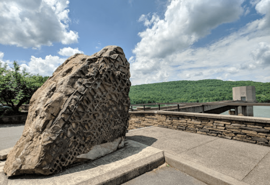 The Unusual Rock At Jennings Randolph Lake In West Virginia