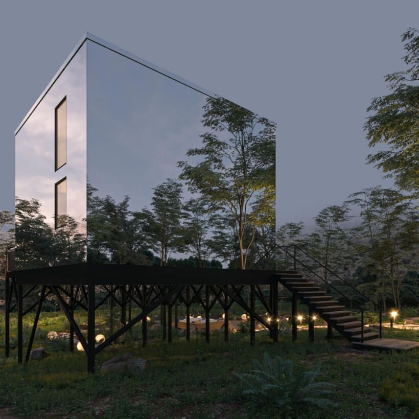 Get Away From It All In A Luxury Mirror Cabin That Blends Into The ...
