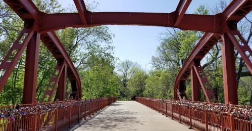 Old Red Bridge: Love Locks In Kansas City, Missouri