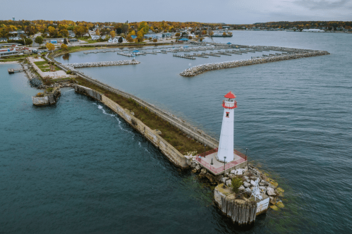 Kewadin Is Home To A Marker For The 45th Parallel In Michigan