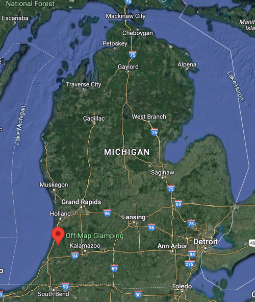Off Map Glamping: Remote Glamping In South Haven, Michigan
