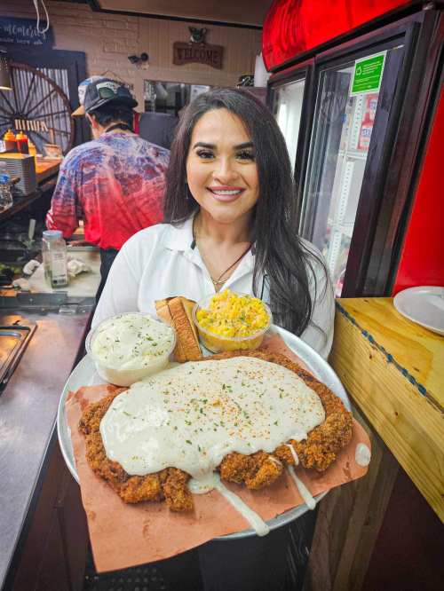 Biggest Chicken-Fried Steak In Texas: The Wagon Wheel