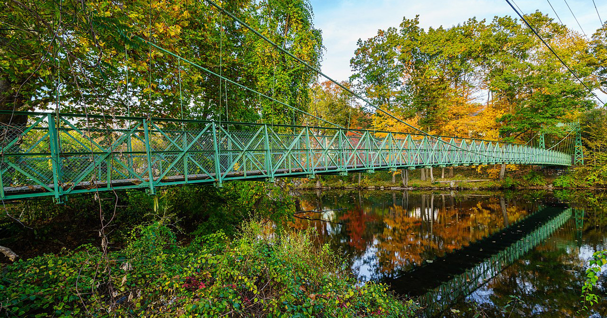 Historic Bridges In NH: Milford Suspension Bridge