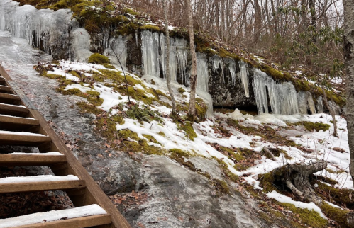 Experience Crabtree Falls In The Winter