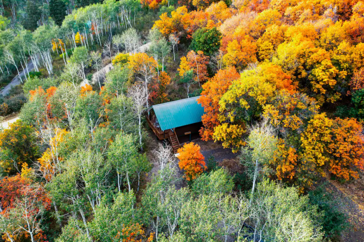 Cozy Cabin Airbnb in Utah for Fall Foliage