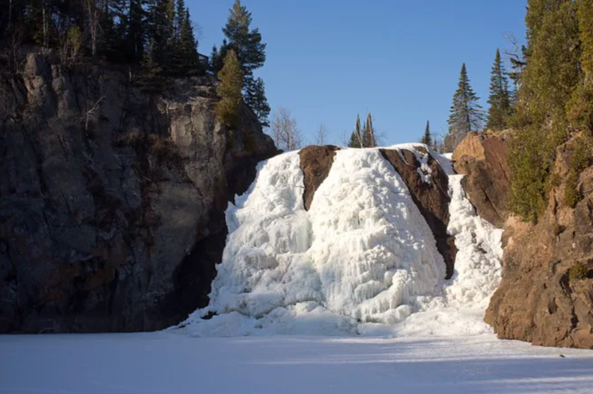 Find a Frozen Waterfall in Minnesota at Tettegouche State Park
