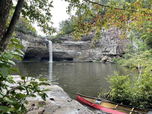 Desoto Falls Bottom and Ice Box Cave Trail near Mentone, Alabama