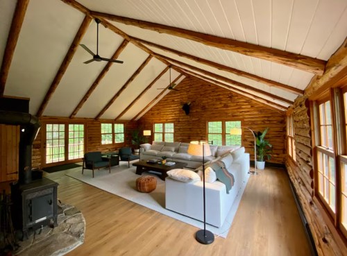 This Snowy Connecticut Cabin Is the Coziest Winter Escape