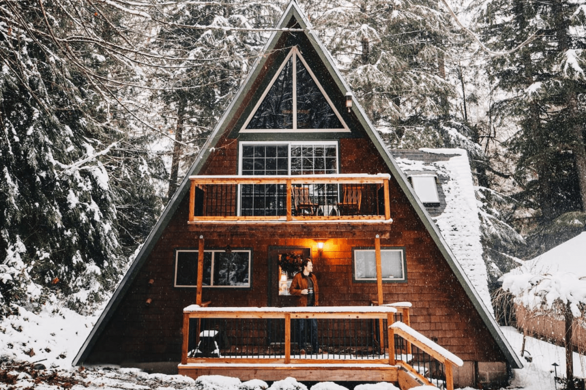 With Crackling Fires and Cozy Blankets, This Snow-Covered Cabin In ...