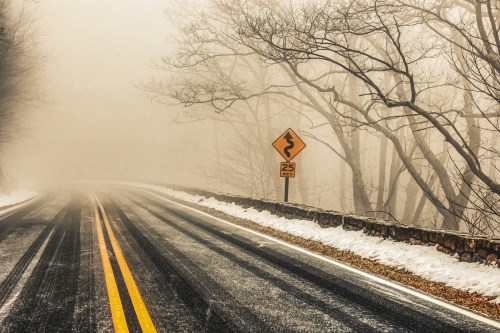 Shenandoah National Park in Virginia During the Winter