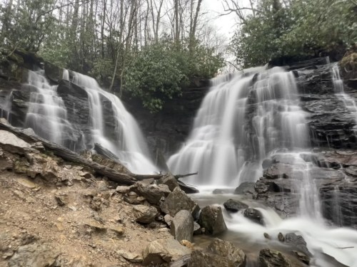 Winter at Soco Falls: Frozen Waterfalls in North Carolina