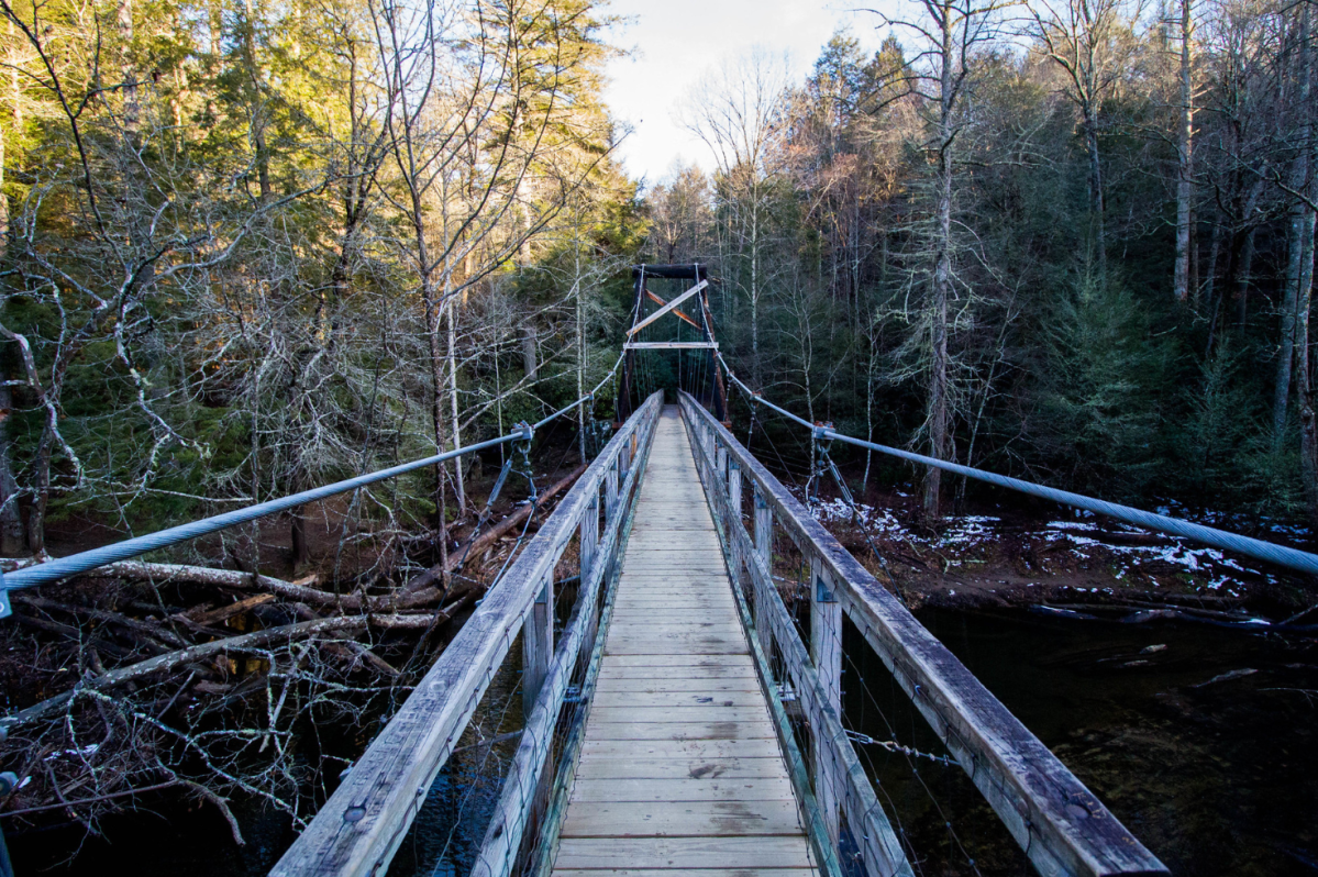 Longest Swinging Bridge: Visit the Toccoa River Swinging Bridge in Suches, GA