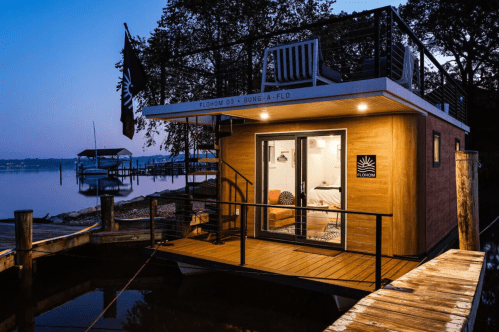 Floating Tiny Home in Maryland With Rooftop Stargazing