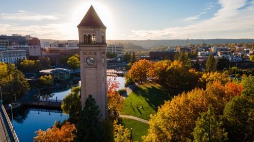Spokane Falls in Washington Will Soon Be Surrounded by Beautiful Fall ...